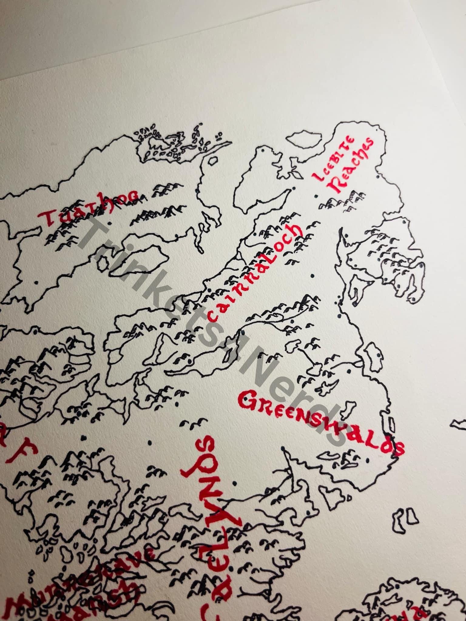 Custom Fantasy Map Hand-drawn - Etsy