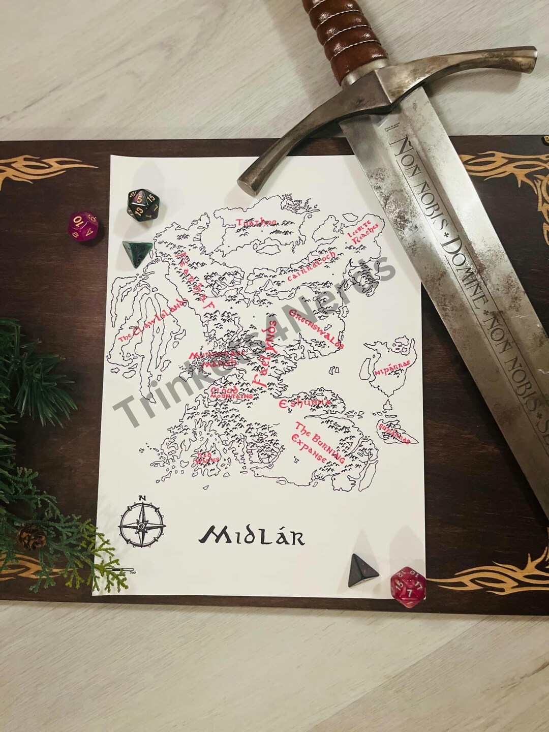Custom Fantasy Map Hand-drawn - Etsy