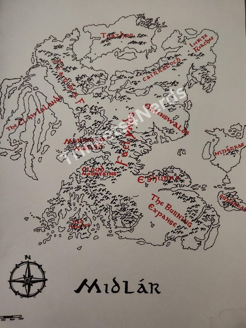 Custom Fantasy Map Hand-drawn - Etsy