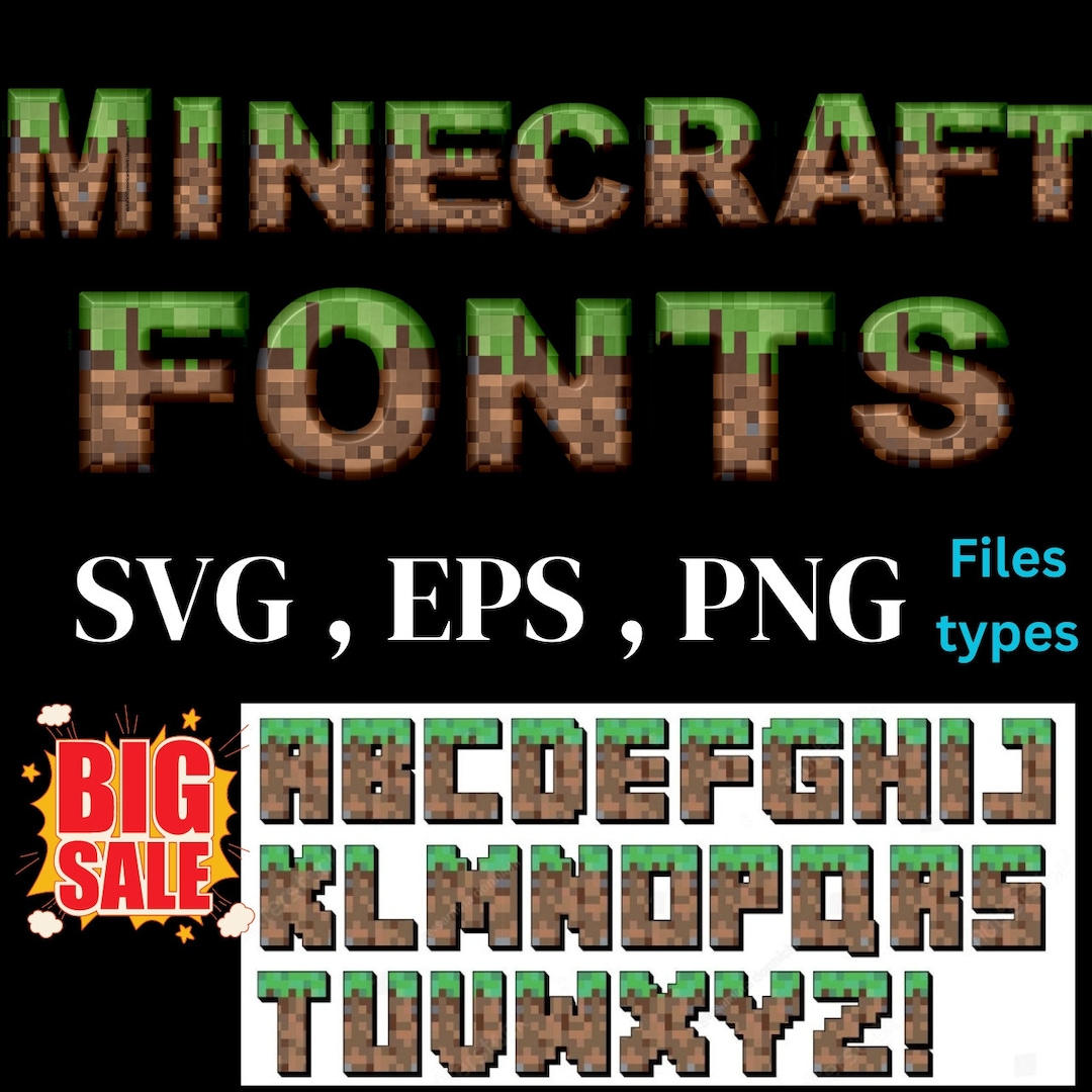 Minecraft Font SVG Minecraft Style Fonts Gamer Font TTF Gaming Fonts ...