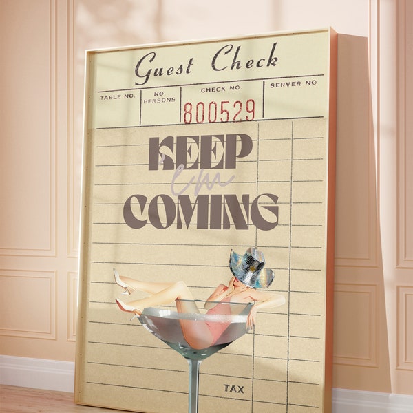 Guest Check Posters - Etsy