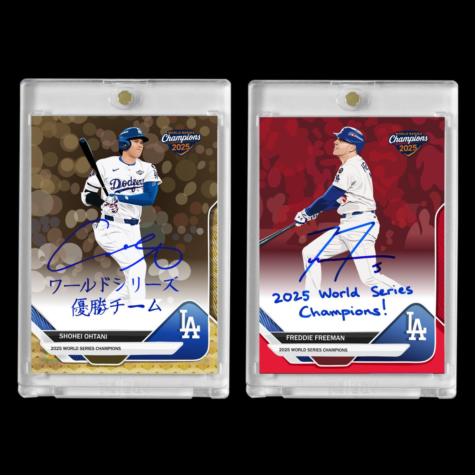 Shohei Ohtani & Freddie Freeman 2025 Dodgers Custom Art Card Set ...