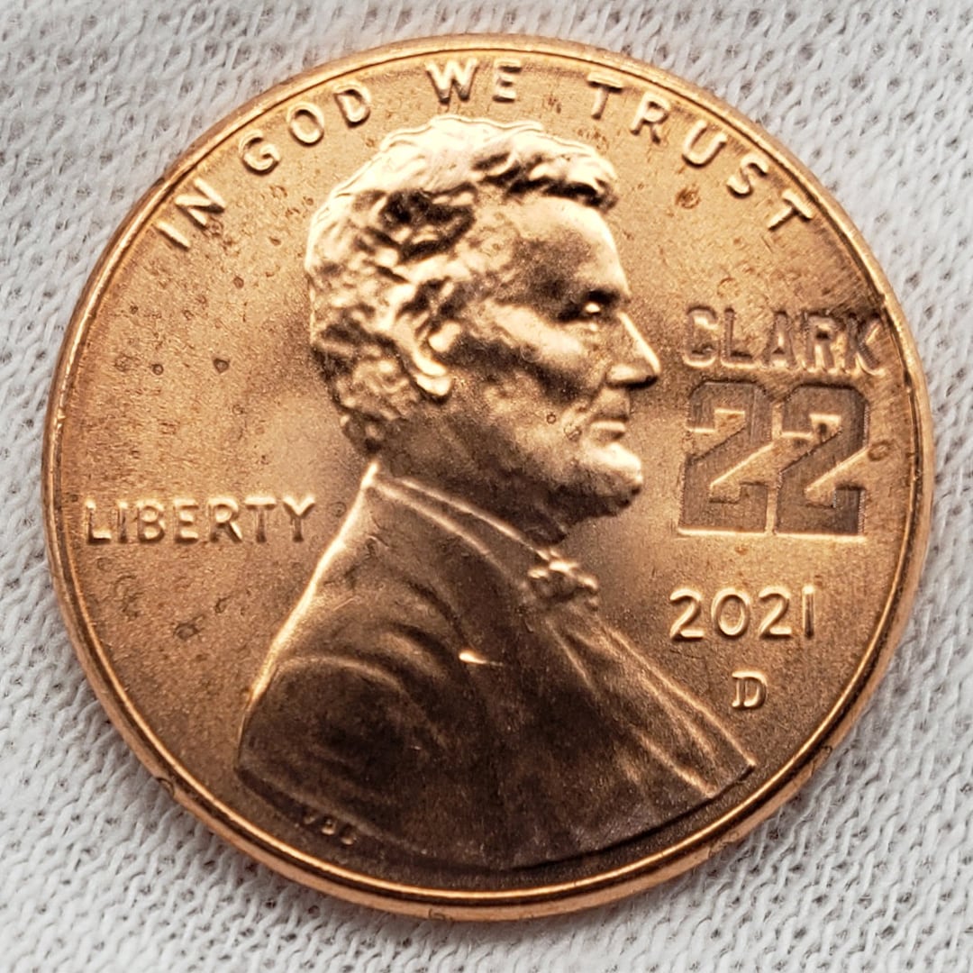 Caitlin Clark Coin #22 Memorabilia Counterstamp Penny 2021 - Etsy