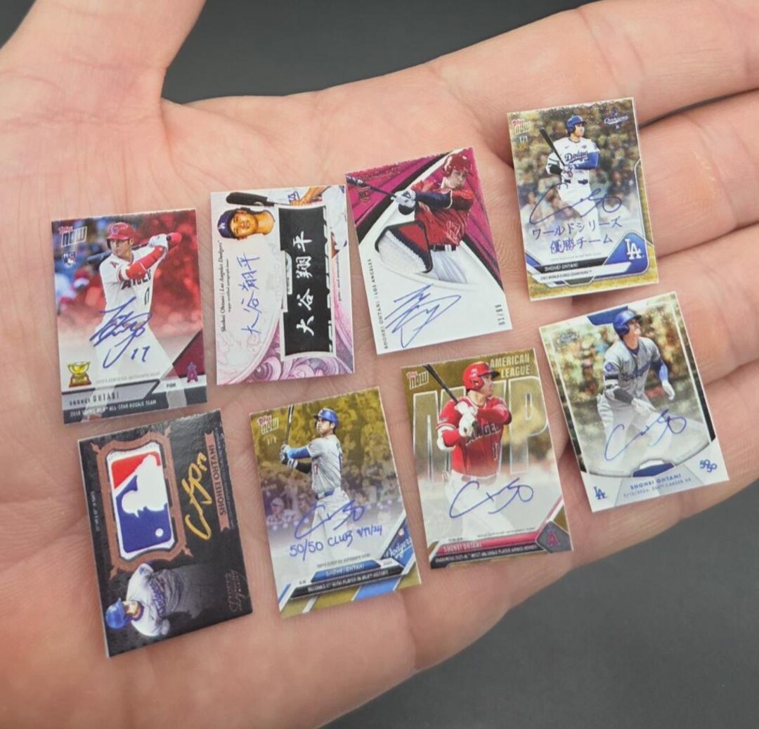 Shohei Ohtani #17 Mini Custom Baseball 8 Card Set LA Dodgers Rookie ...