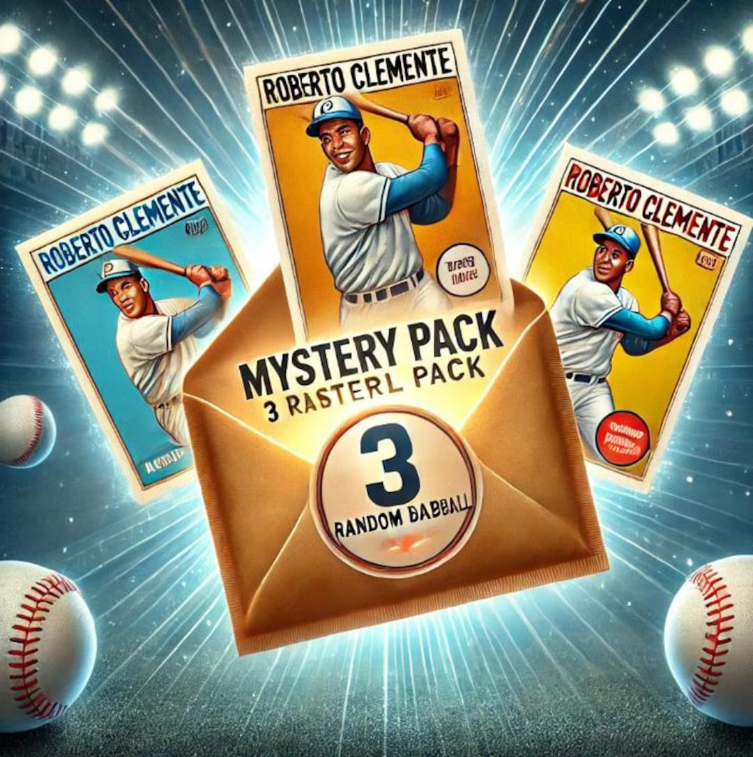 Roberto Clemente Mystery Pack Cards - 3 Random Pittsburgh Pirates ...