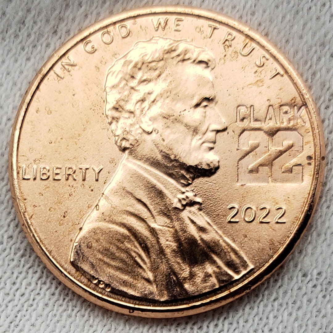 Caitlin Clark Coin #22 Memorabilia Counterstamp Penny 2022 - Etsy
