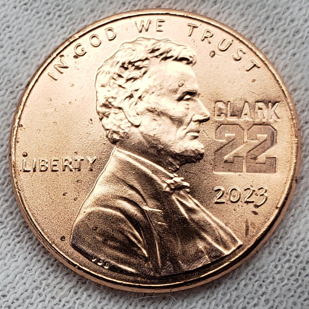 Caitlin Clark Coin #22 Memorabilia Counterstamp Penny 2023 - Etsy