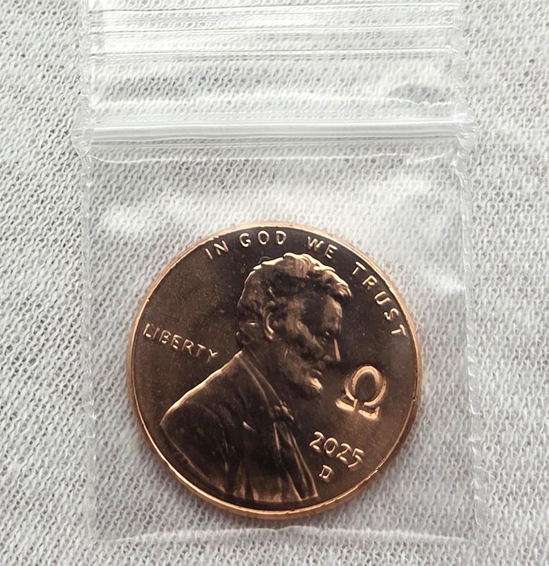 2025 Lincoln Penny Cent OMEGA Ω Counterstamp IN STOCK! - Etsy