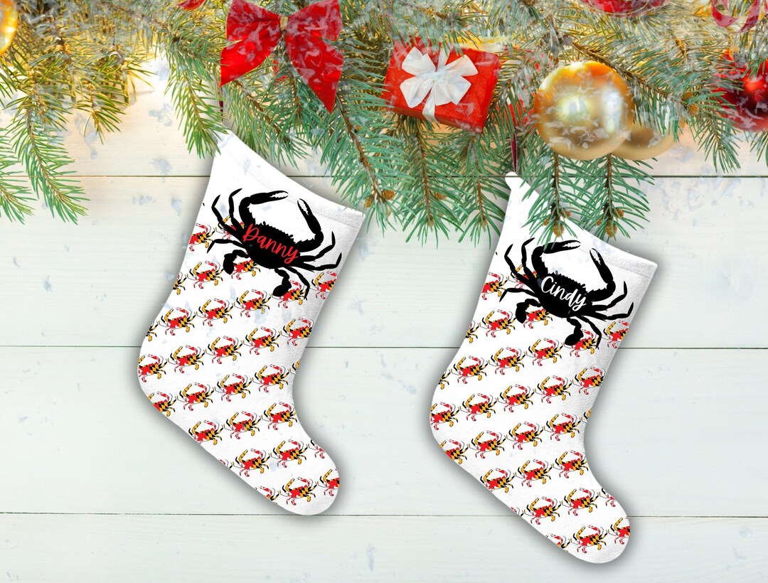 Maryland Crab Christmas Stocking Personalized Crab Lovers Gift - Etsy