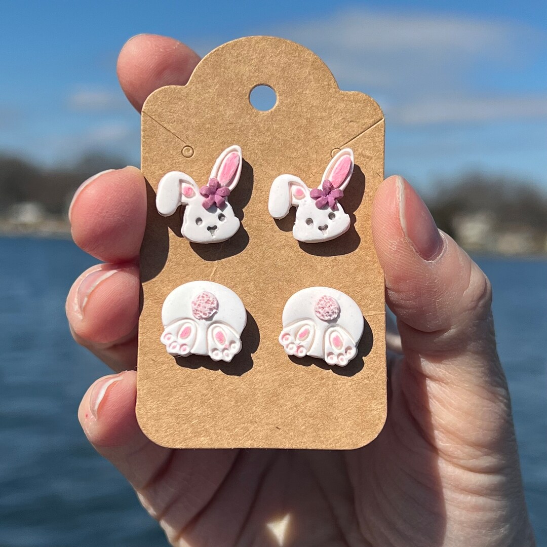 Bunny Butt Earrings Easter Bunny Head and Butt Earrings Bunny Earrings ...