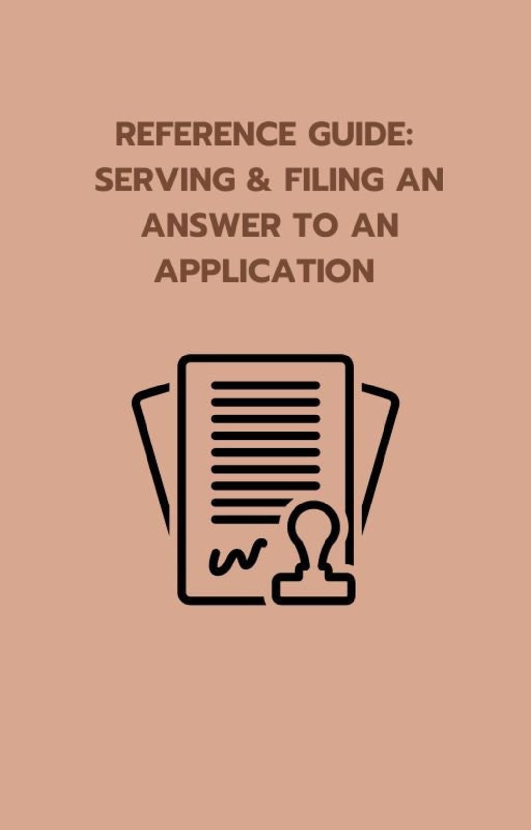 Reference Guide to Serving & Filing an Answer to an Application - Etsy
