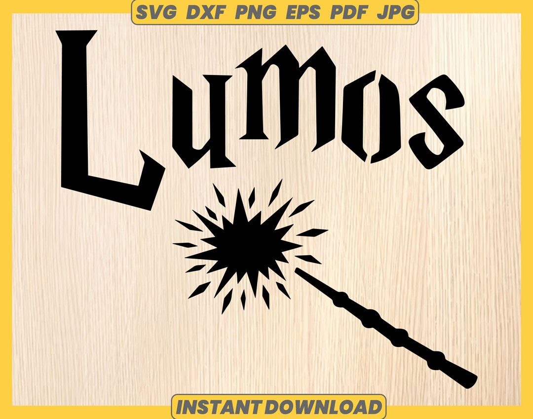 Lumos SVG Lumos DXF Lumos PNG Cut File Digital Instant - Etsy