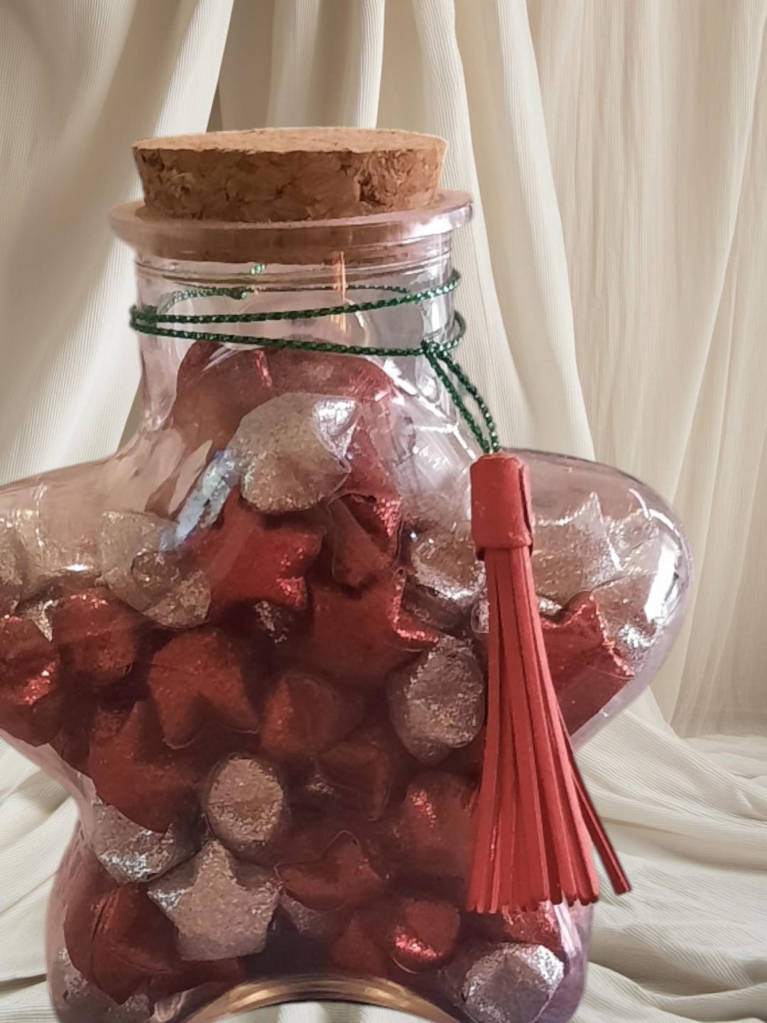 Paper Stars in a Star-shaped Container - Etsy