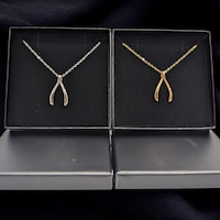 Gold Plated Wishbone Necklace, Tiny Wishbone Necklace, Good Luck ...