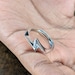 Lightning Bolt Ring Adjustable Band (925 Silver) Sterling Silver ...