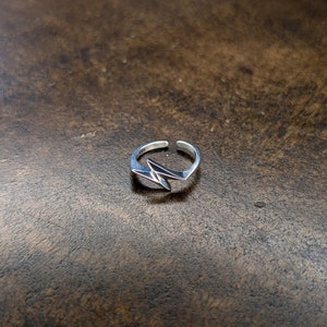 Lightning Bolt Ring Open Band (925 Silver) Sterling Silver, Striking ...