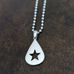 Conan Gray Necklace Teardrop and Star Pendant Ball Chain Earrings or ...