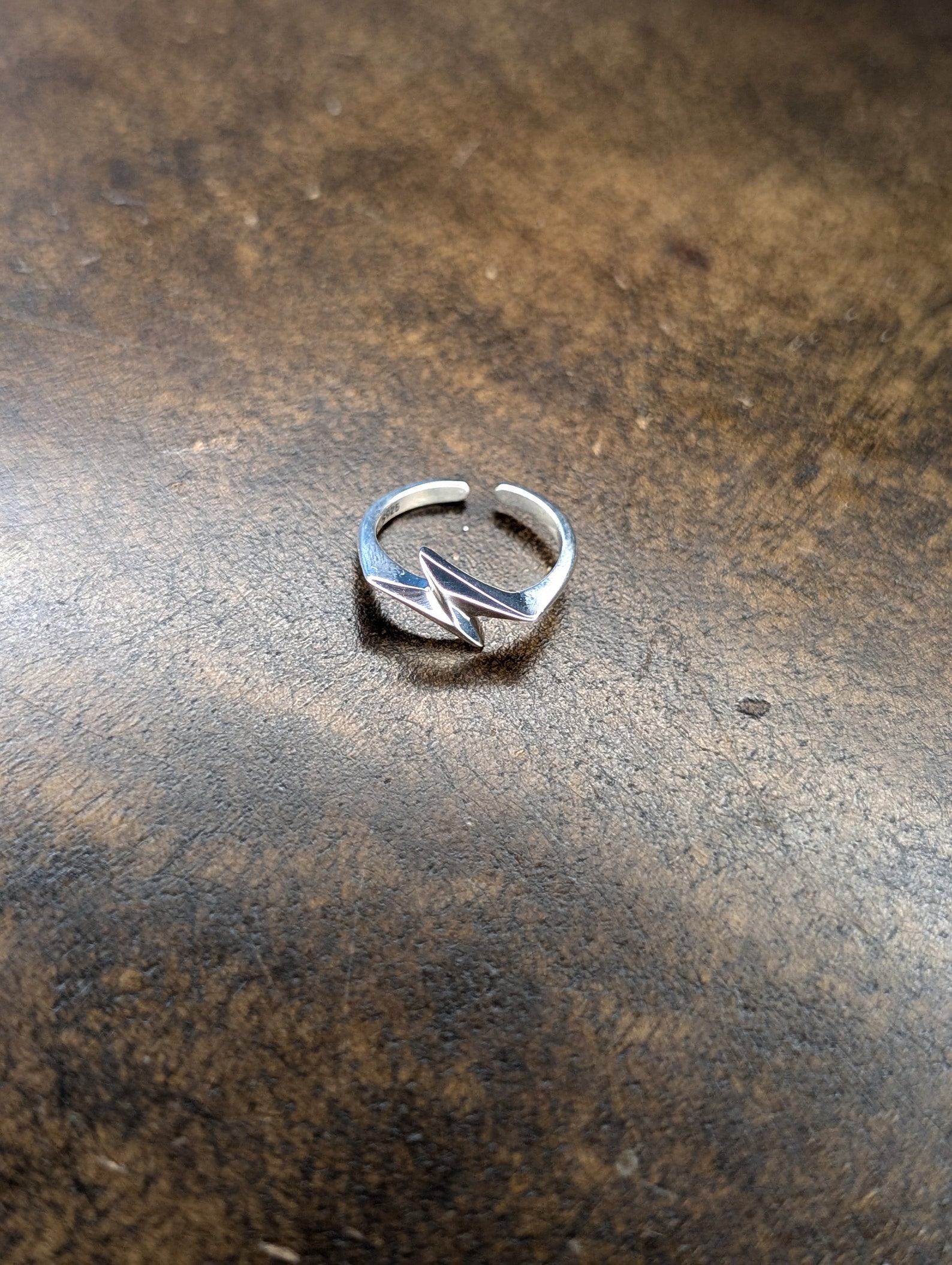 Lightning Bolt Ring Open Band (925 Silver) Sterling Silver, Striking ...