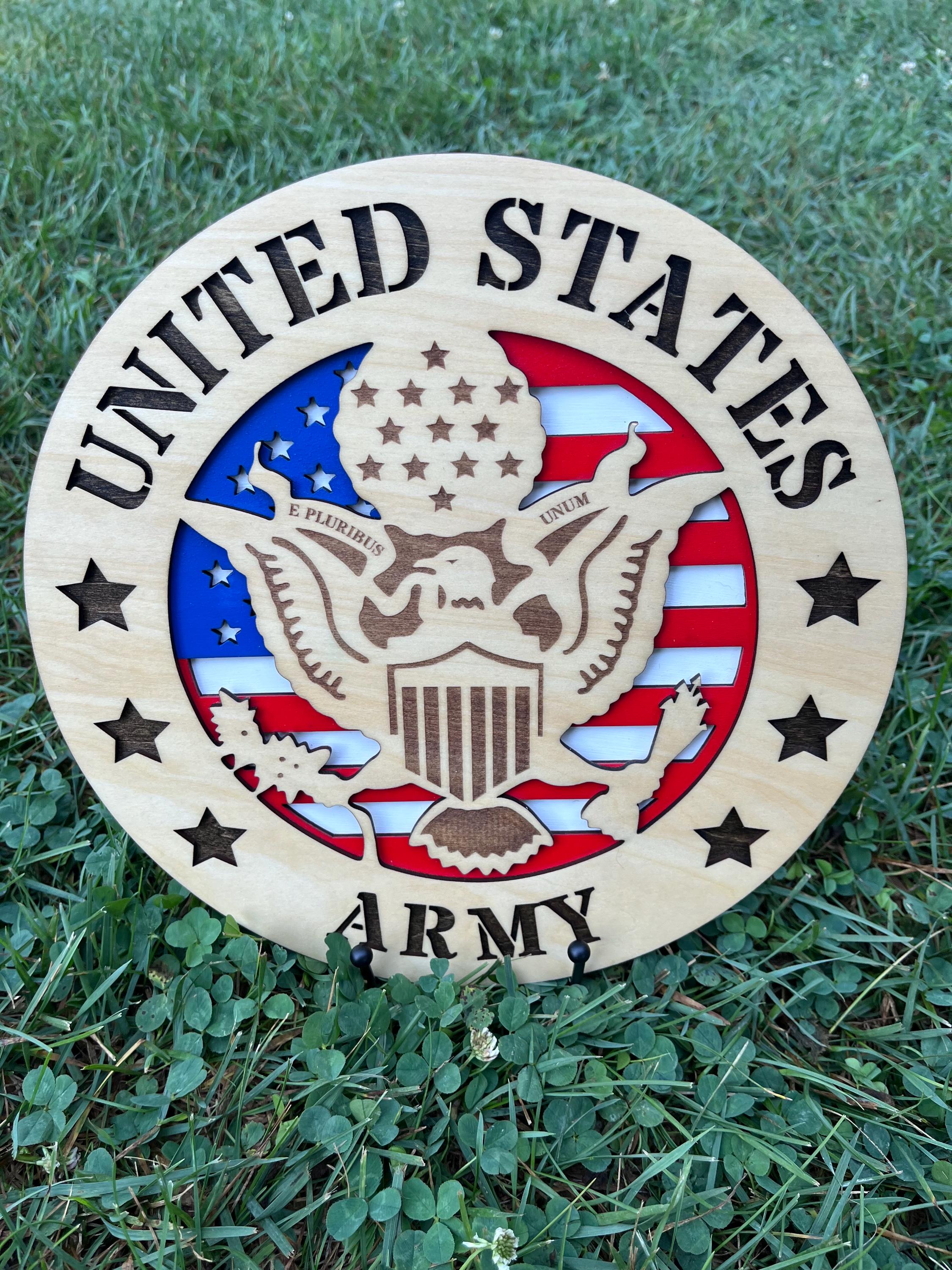 United States Army Wood 3 Layered Sign - Etsy