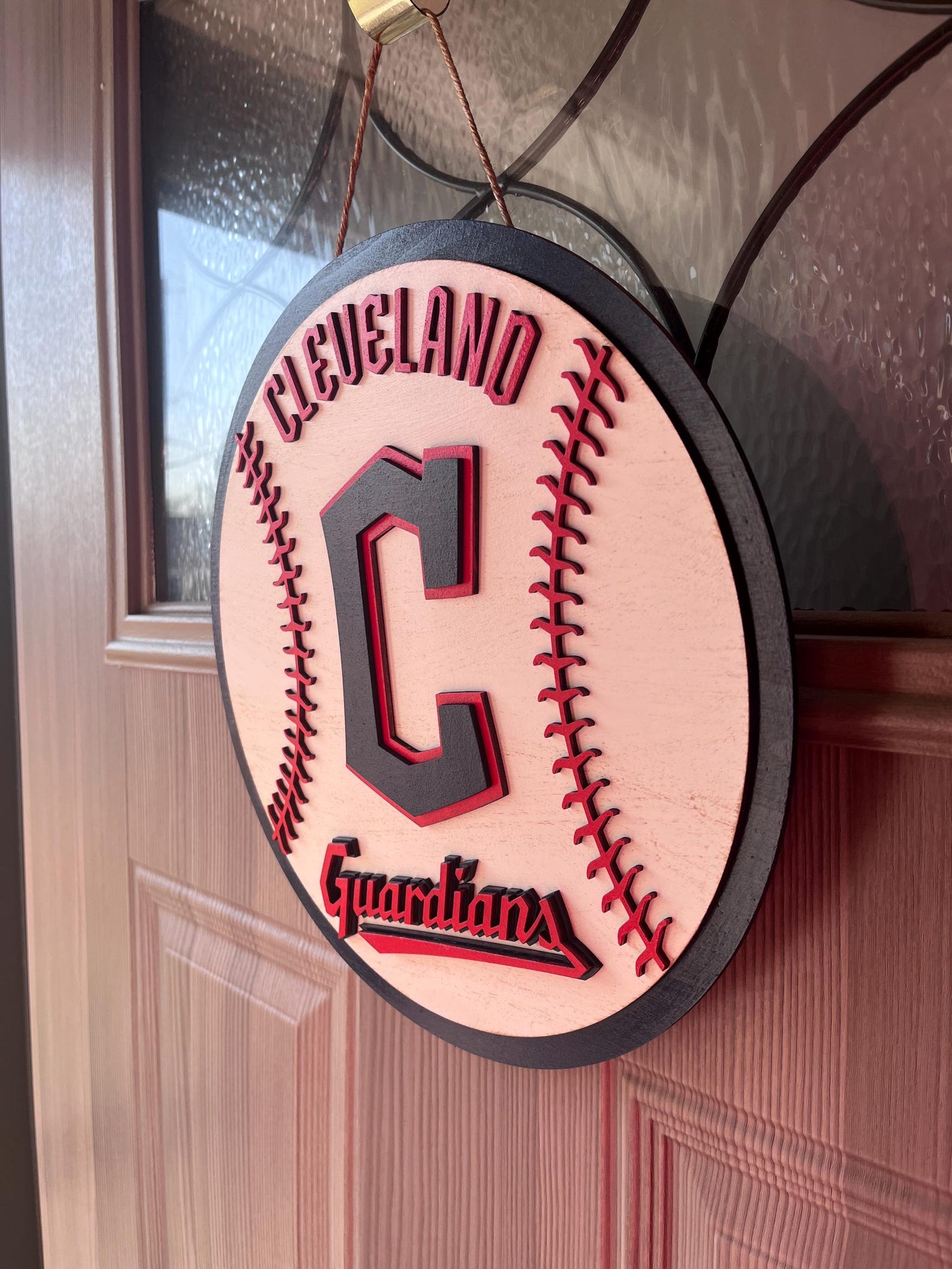Cleveland Guardians- Baseball Door Hanger - Etsy