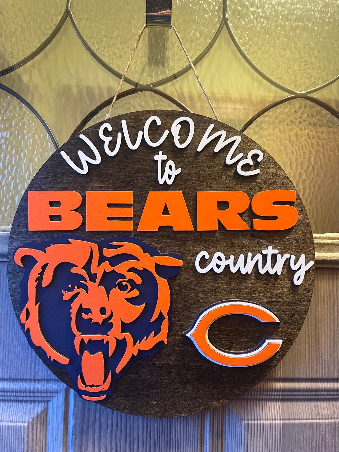 Chicago Bears-welcome to Bears Country Door Hanger - Etsy