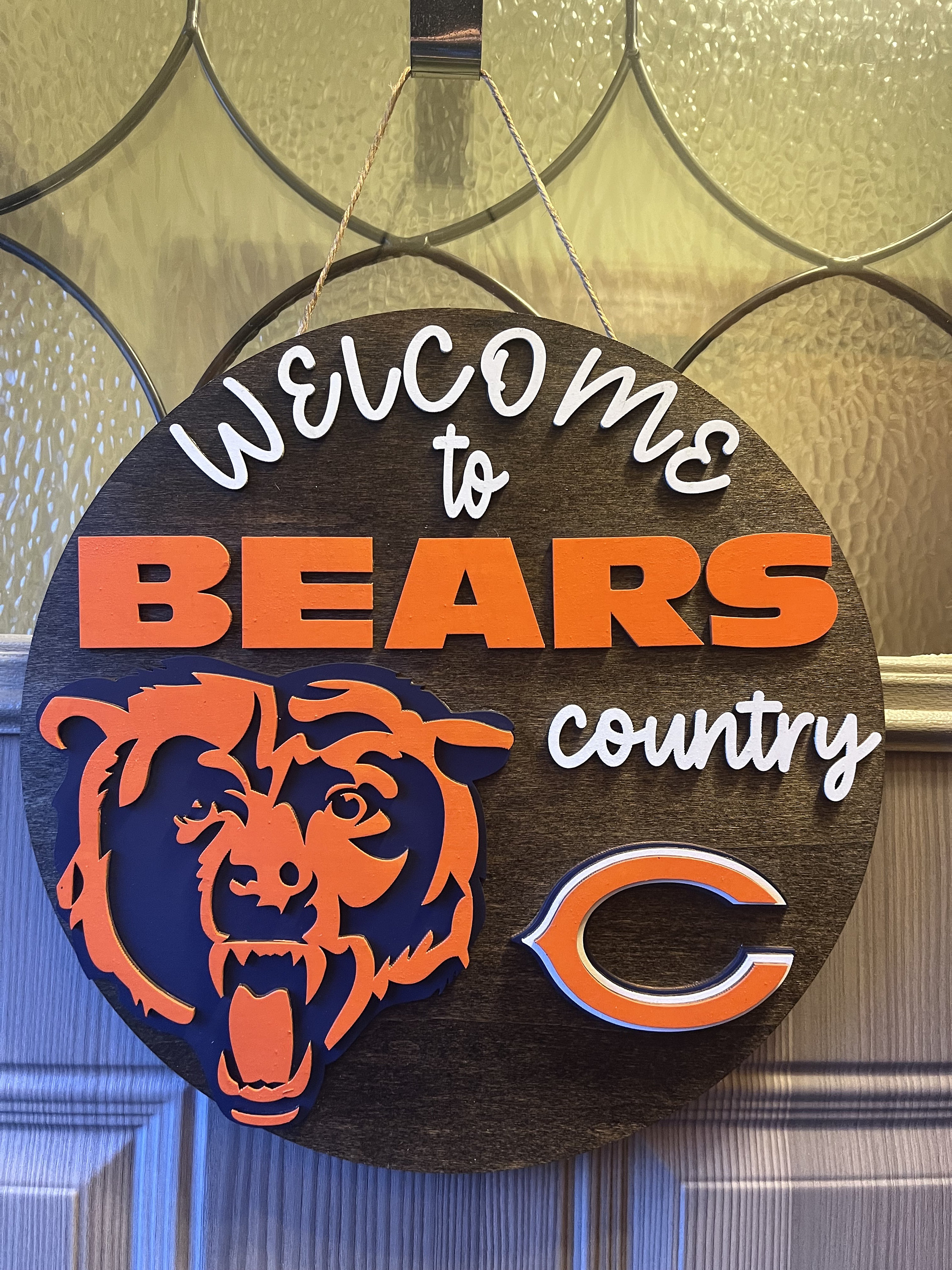 Chicago Bears-welcome to Bears Country Door Hanger - Etsy