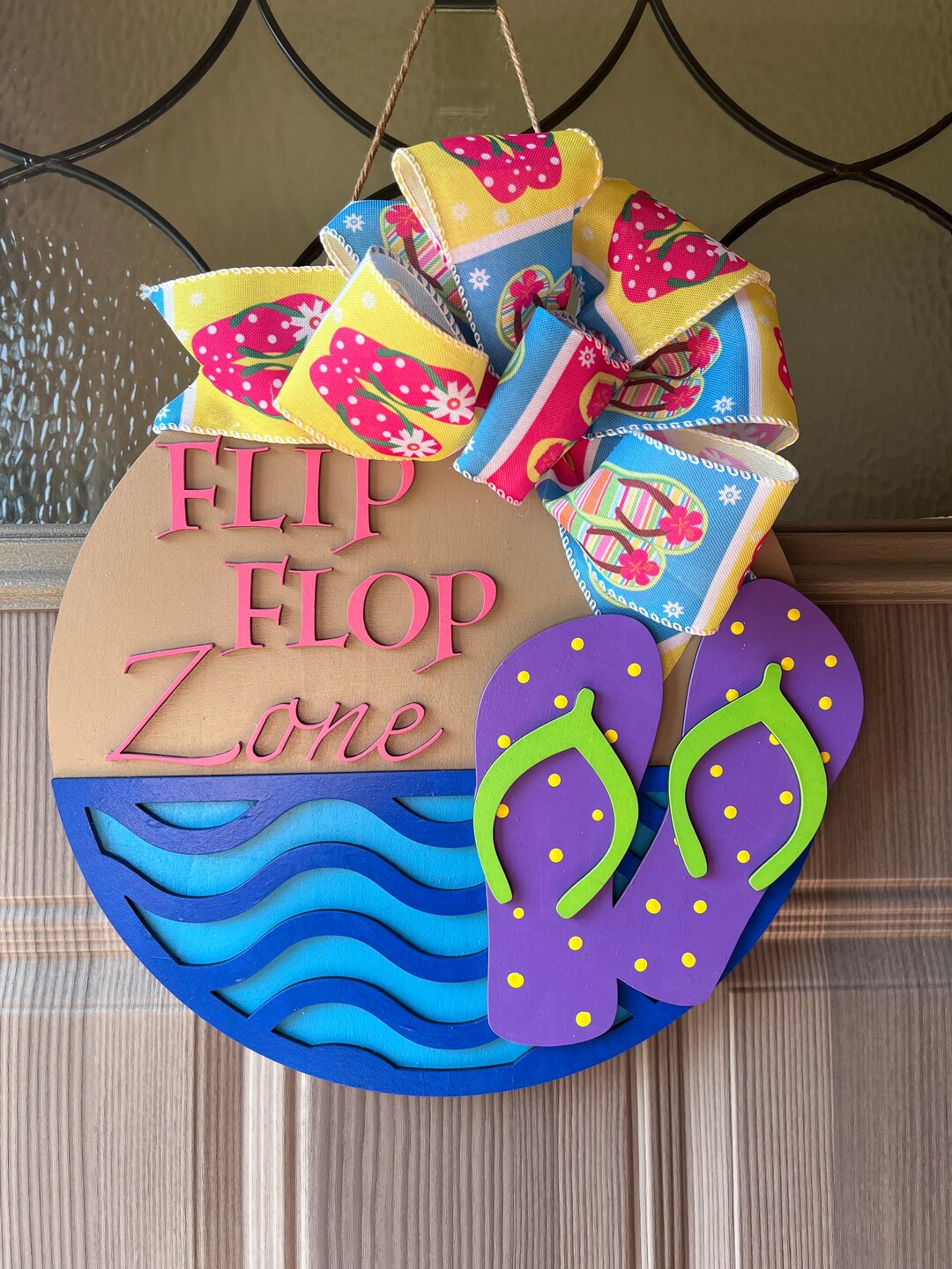 Flip Flop Zone Door Hanger - Etsy