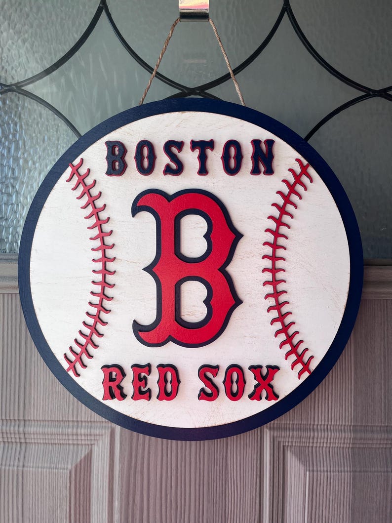 Boston Red Sox- Baseball Door Hanger - Etsy