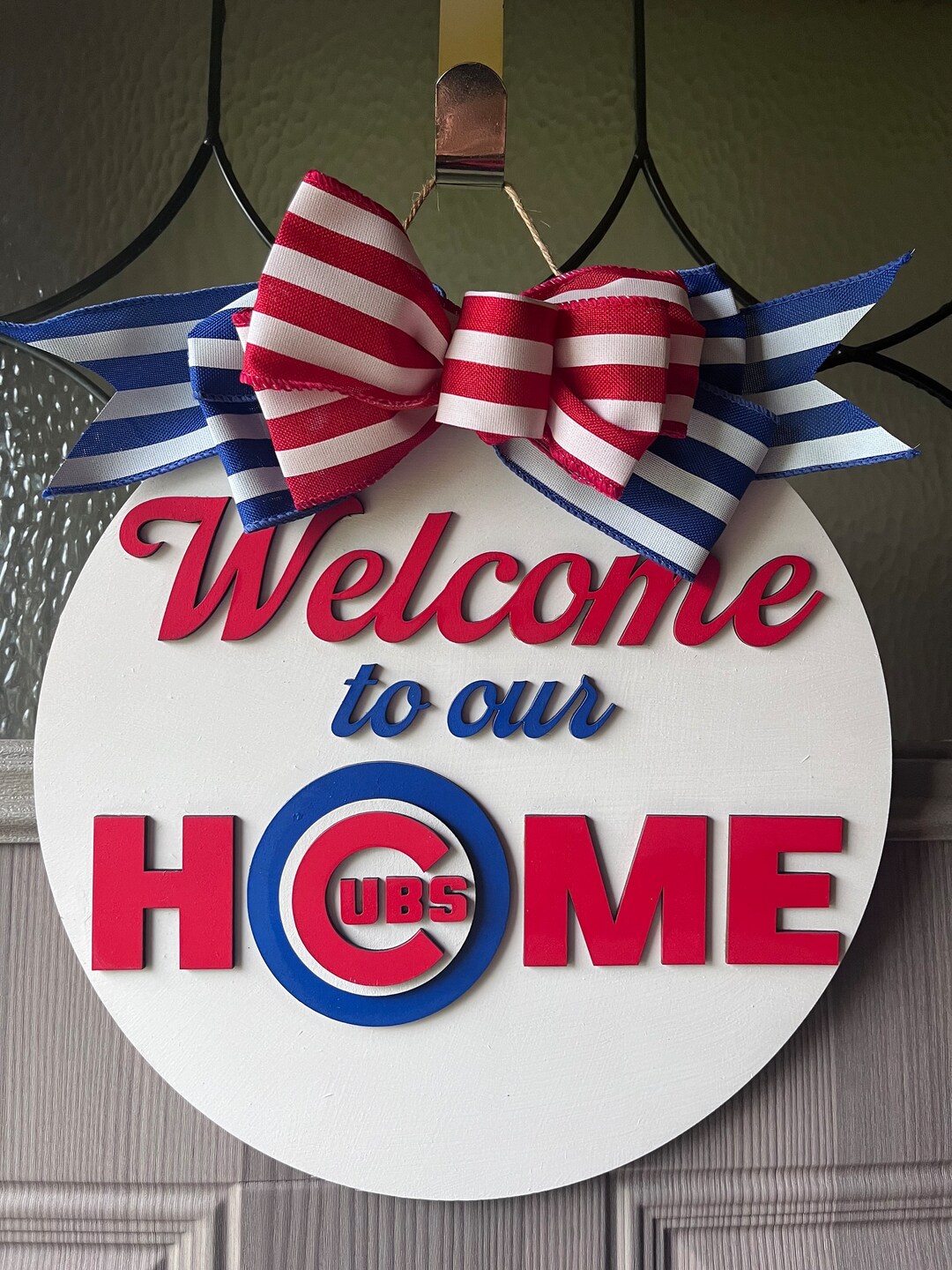 Chicago Cubs Welcome to Our Home Door Hanger - Etsy