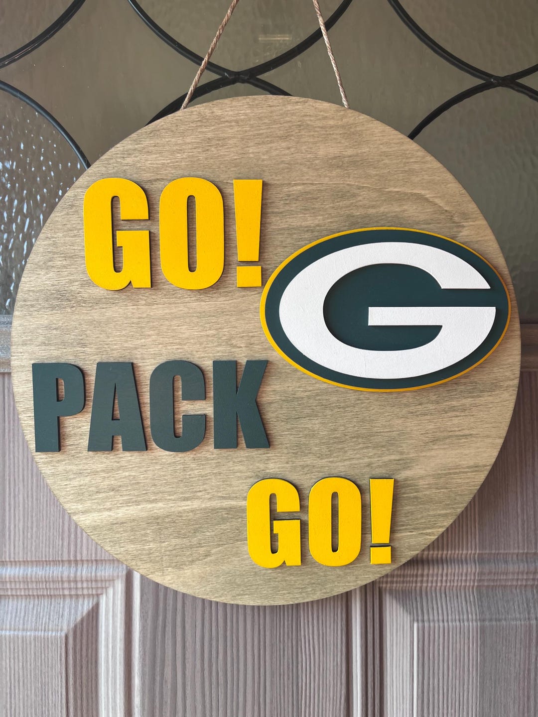 Green Bay Packers- Go! Pack Go! - Door Hanger - Etsy