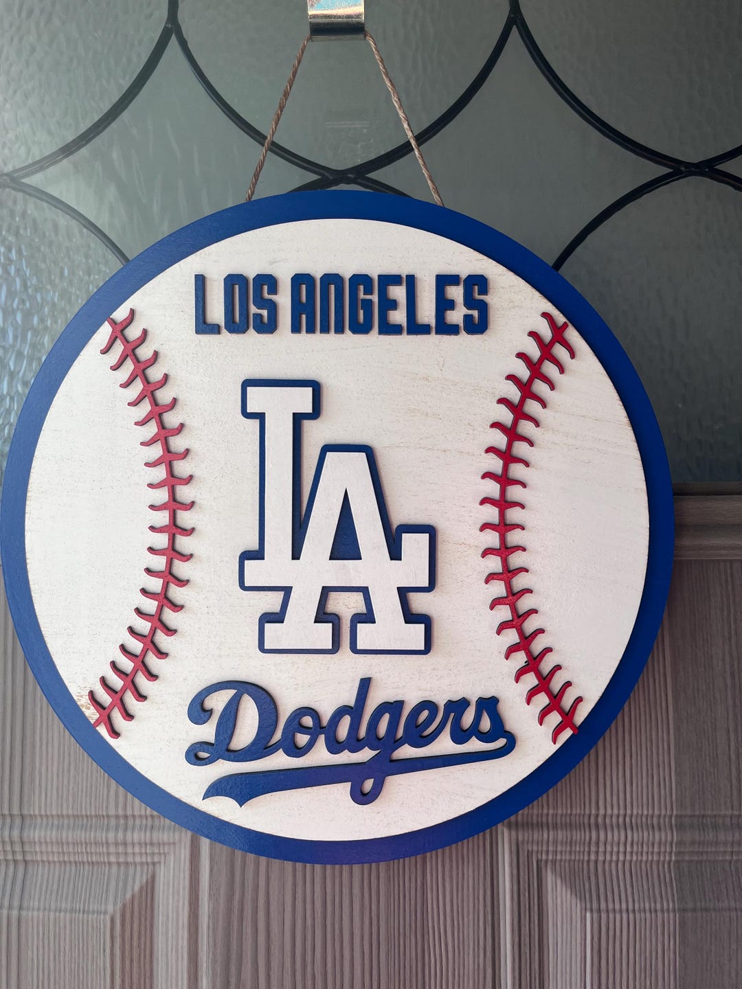 Los Angeles Dodgers- Baseball Door Hanger - Etsy