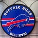 12" Buffalo Bills Wood Round Door Sign Welcome to Our Home Billieve ...