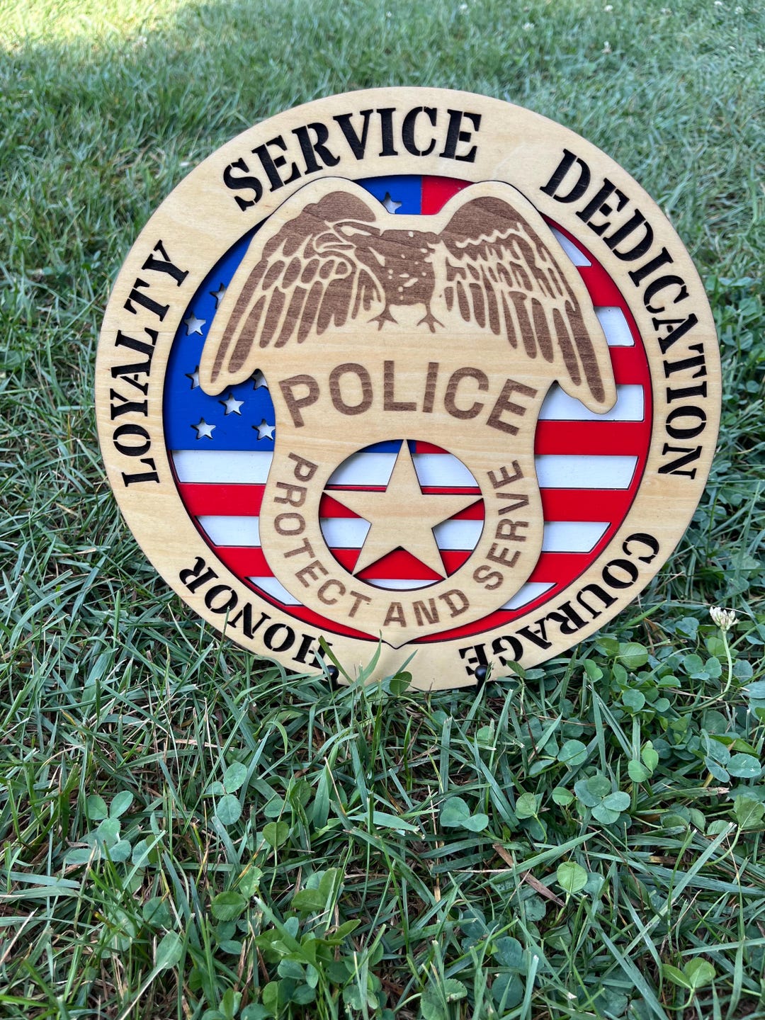 Police Wood 3 Layered Sign - Etsy
