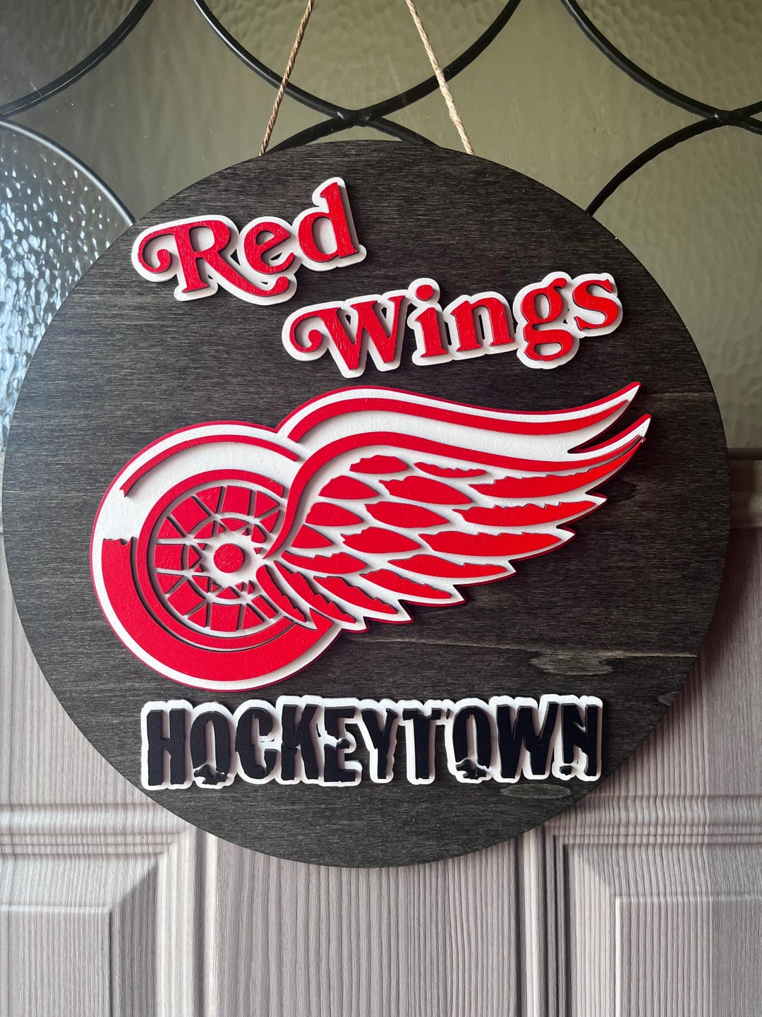 Detroit Red Wings Hockeytown Door Hanger - Etsy