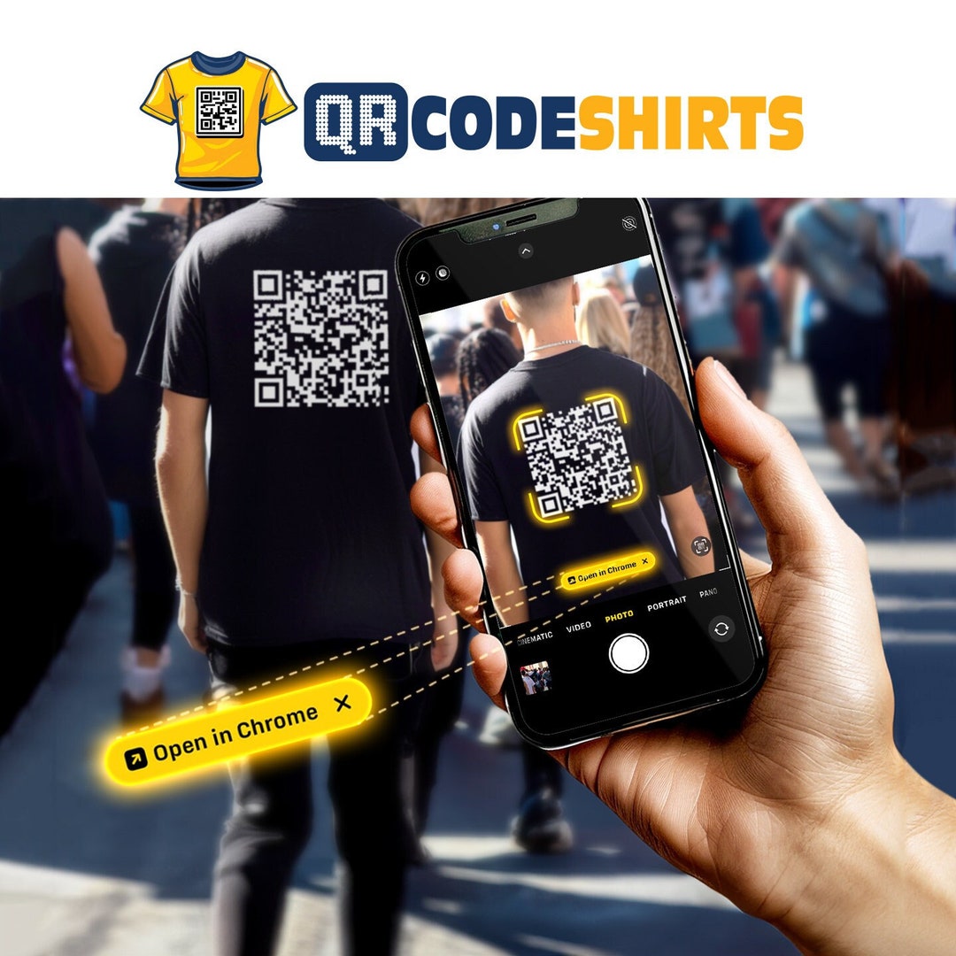 Custom QR Code Shirts - the Message Displayed When Scanned Can Be ...
