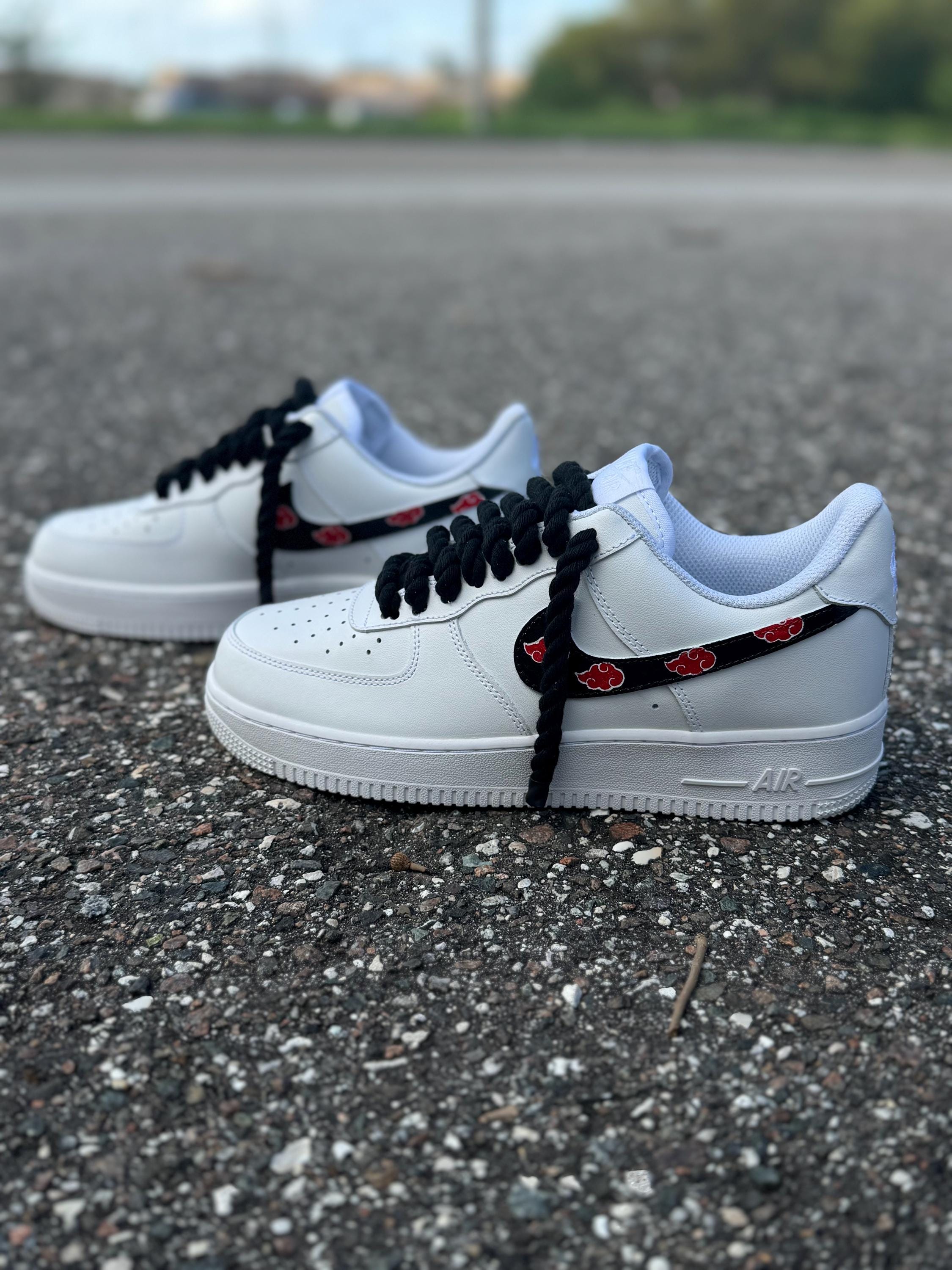Custom Anime Cloud Af1 With Black Rope Laces - Etsy