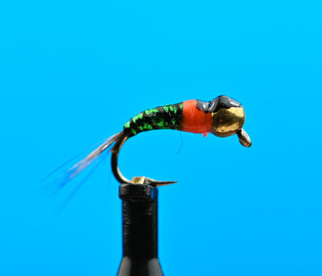 Tungsten Perdigon Green , Perdigon Fly, Euro Nymph Flies 3 Pack - Etsy