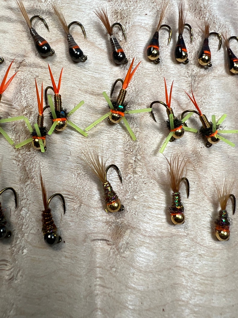 24pcs Hook 16 Tungsten Bead Head Jig Nymph Fly Barbed Jig Hook Fast ...