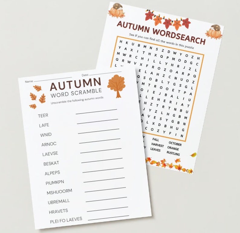 Harvest Party Game Printable for Classrooms, Harvest Scattergories ...