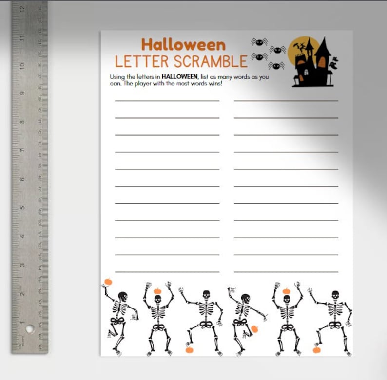 Halloween Party Game Printable for Classrooms Halloween - Etsy