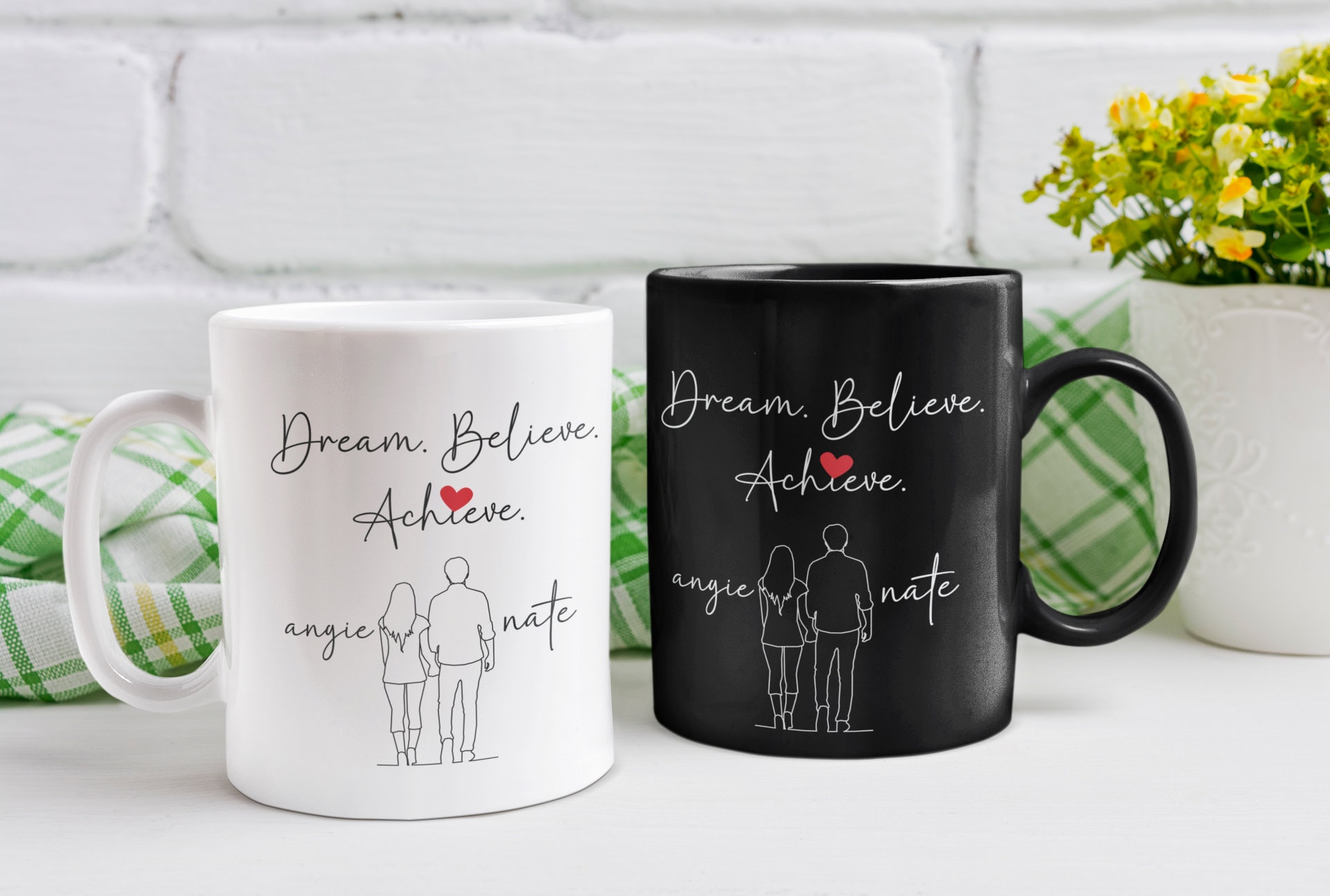 Personalized Couple Holding Hands Mug, Custom Anniversary Mug ...
