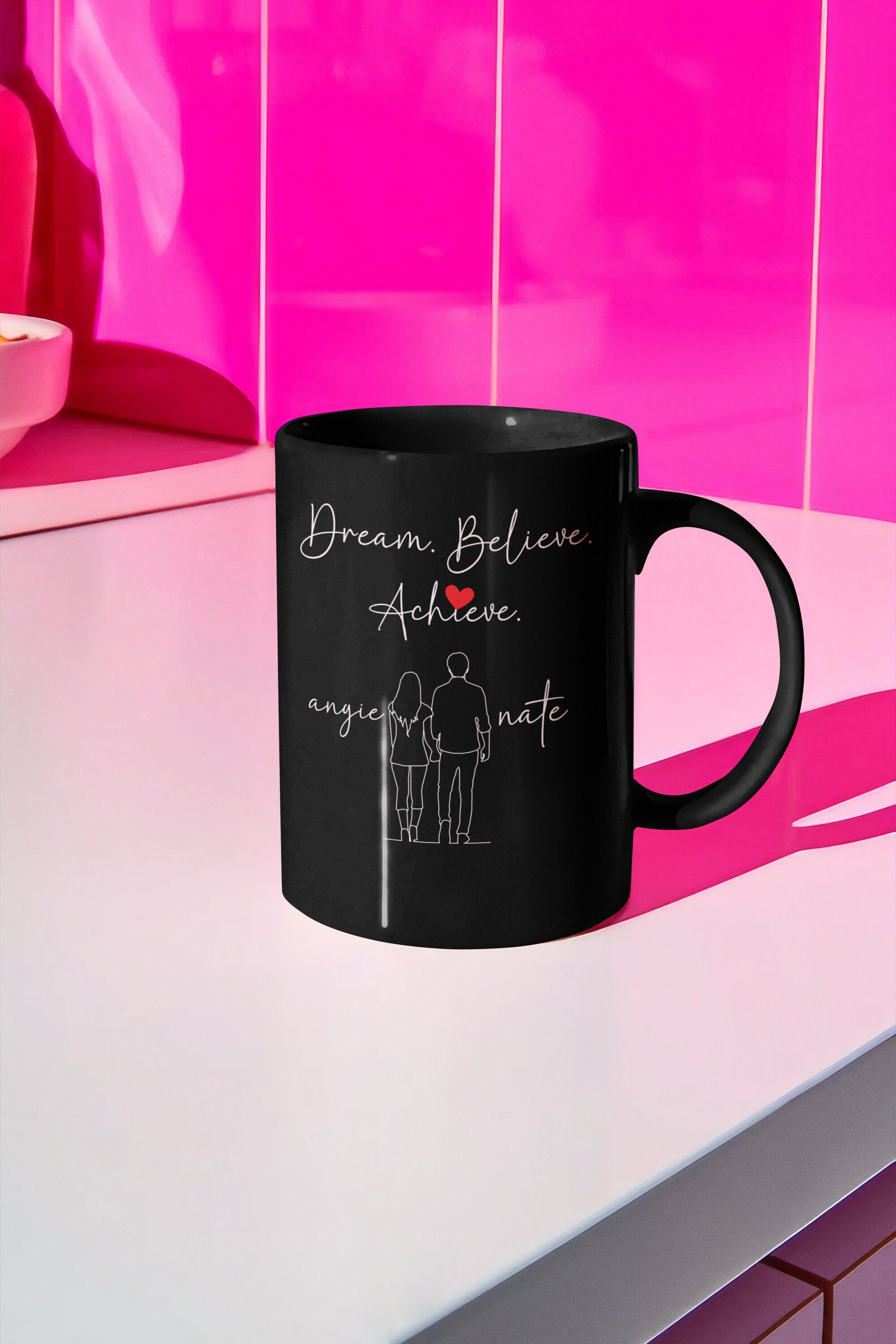 Personalized Couple Holding Hands Mug, Custom Anniversary Mug ...