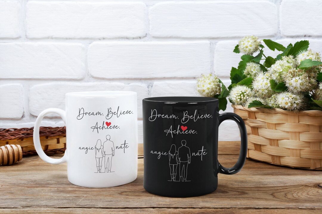 Personalized Couple Holding Hands Mug, Custom Anniversary Mug ...