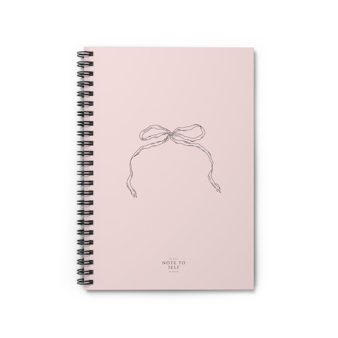 Pink Notebook, Ballet Bow Note to Self, Ruled Line Journal, Dance Gift ...