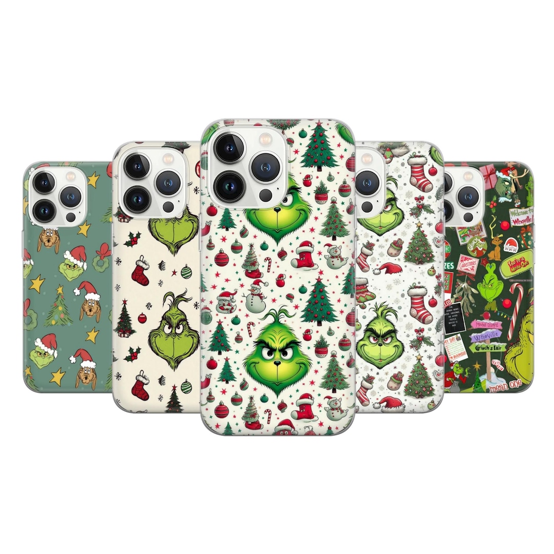 Grinch Christmas Phone Case Holiday Case for iPhone 16 Pro Max, 15, 14 ...