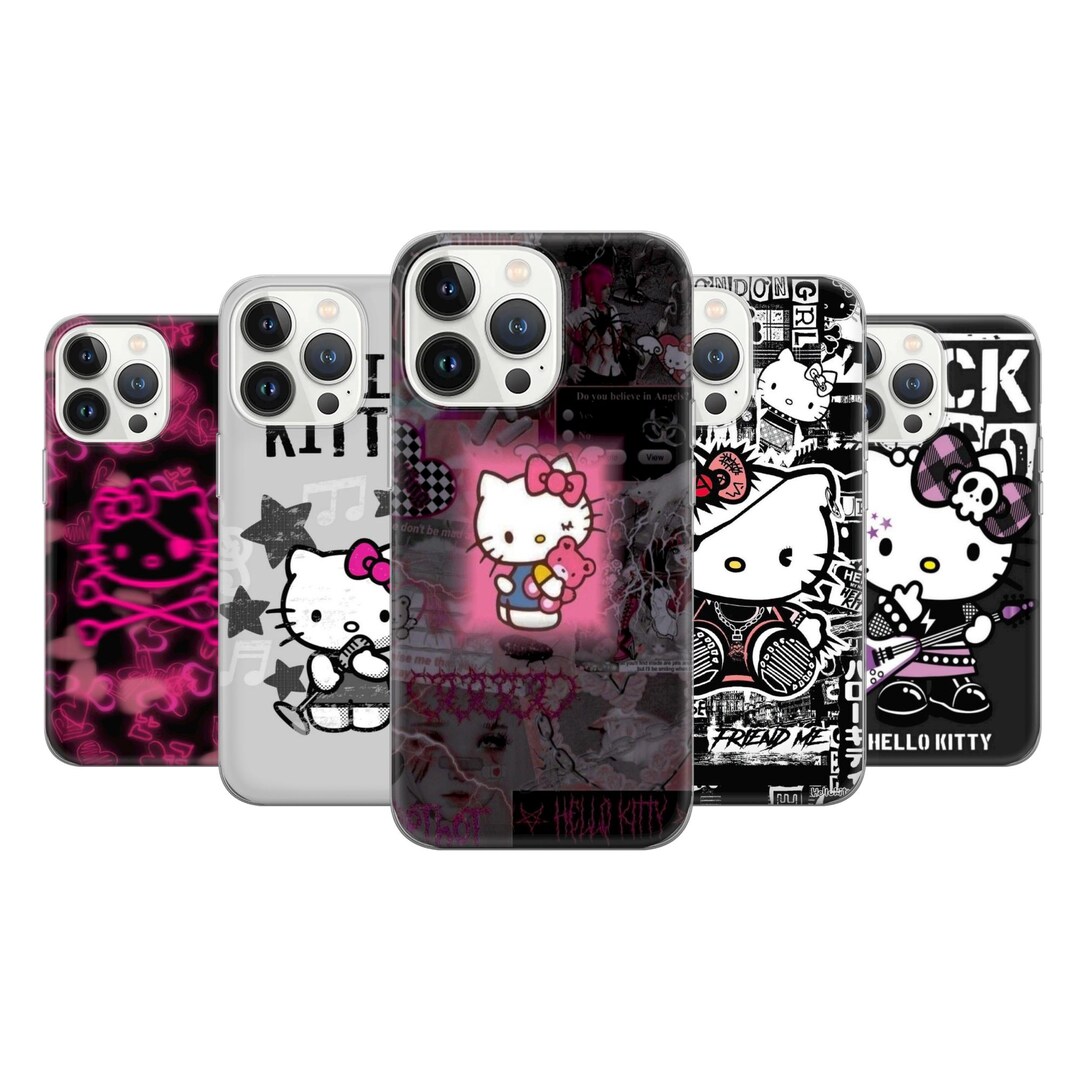Hello Kitty Rockstar Y2K Aesthetic Phone Cases Cute & Edgy Designs Fits ...