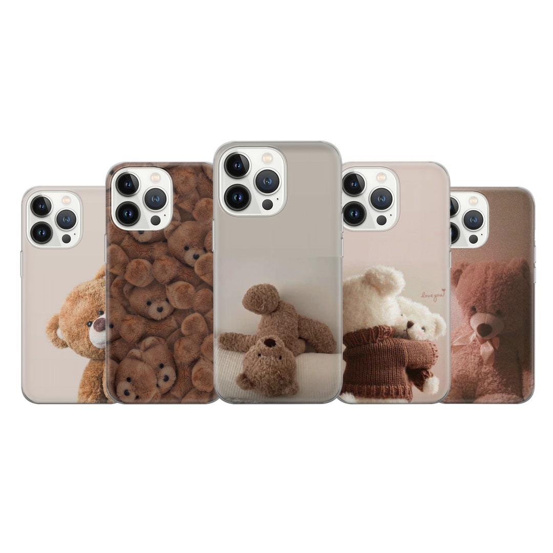 Teddy Bear Phone Case Cute Teddy Cover Fit for iPhone 15 Pro Max, 14 ...