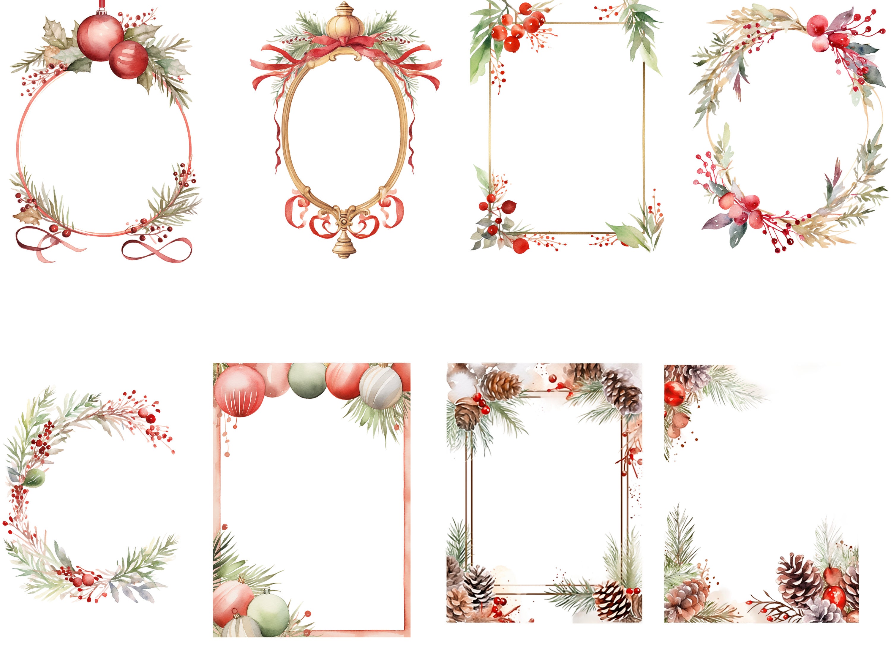 Cozy Christmas Watercolor Clipart Mega Bundle, Watercolor Christmas ...