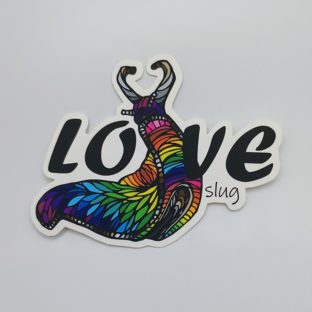 Love Slug Sticker Vinyl Die-cut Sticker Cute Slug Pride - Etsy