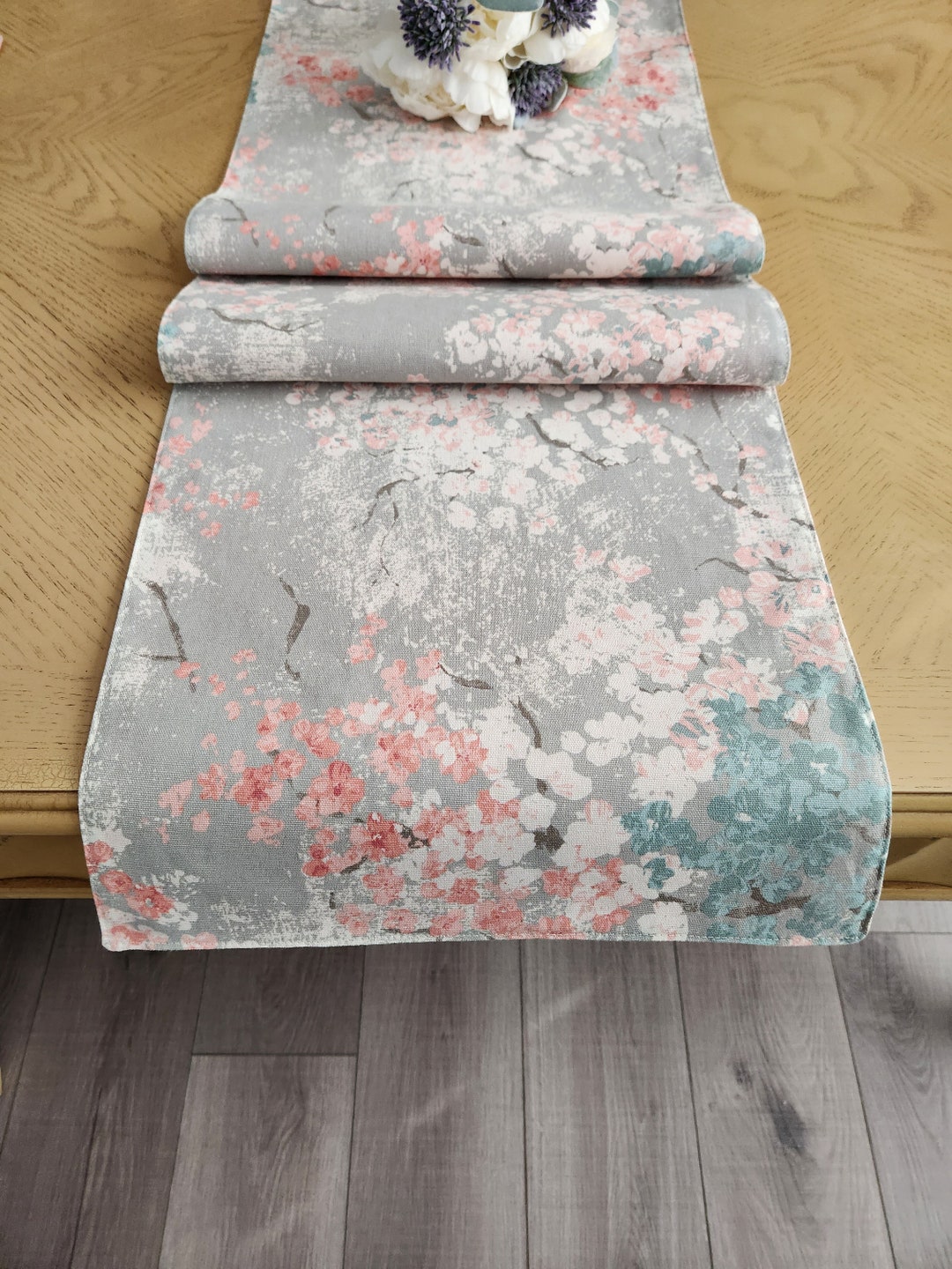 Dewdrop Blush Floral Table Runner, Spring Table Runner,| Elegant Home Decor, Easter Table Runner ...